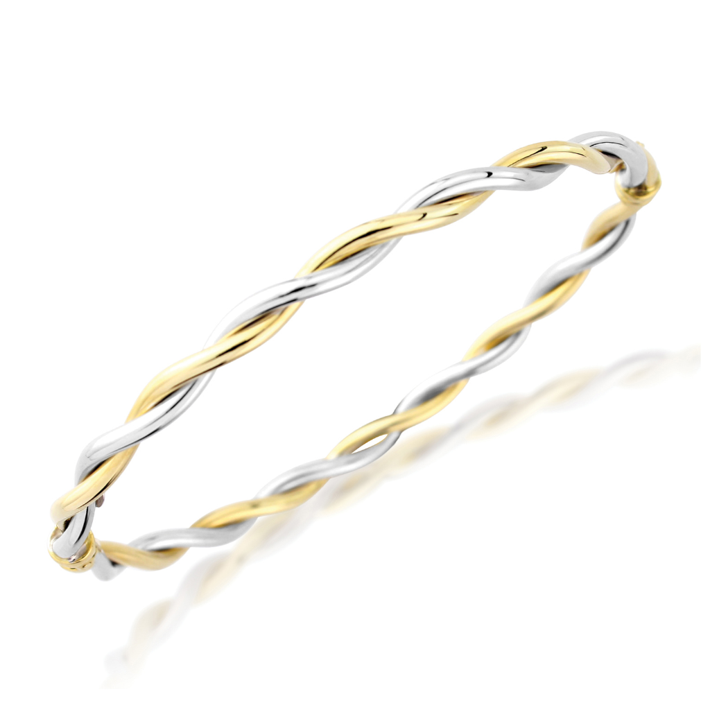 Two Colour Barley Twist Bangle – JPB Jewellery